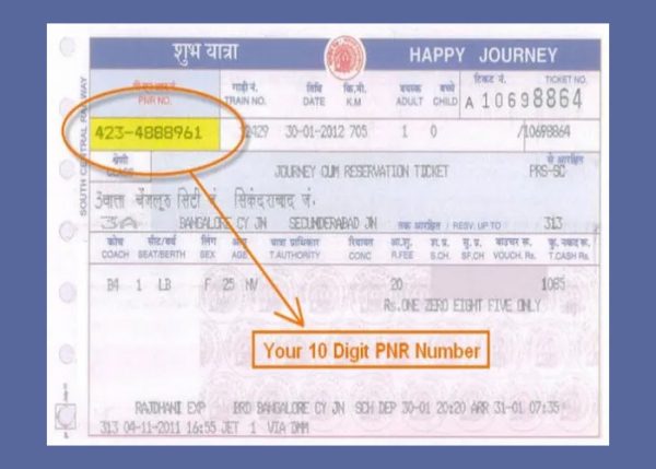 Train Ticket Pnr No 2 22 2 1 Newstrend
